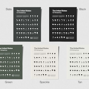 50 States Check List Poster, United States Checklist Poster, Unites ...