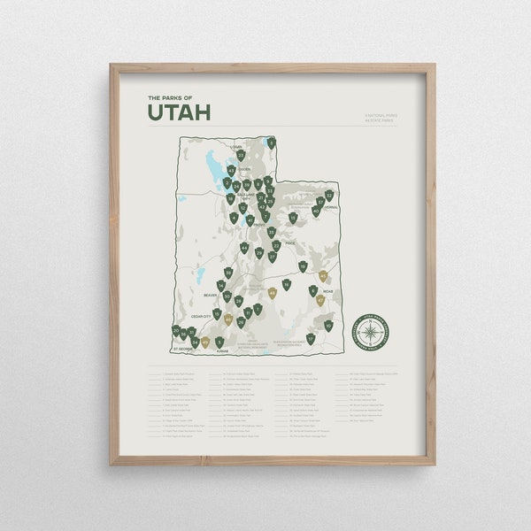 Utah Map - Etsy