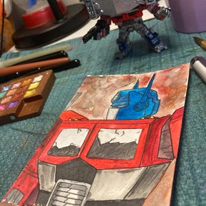Optimus Prime Transformers Watercolor Painting - Etsy
