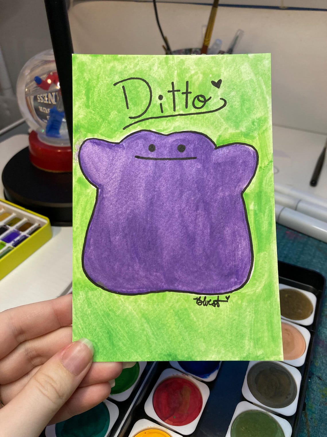 Ditto Pokemon Watercolor Artwork - Etsy