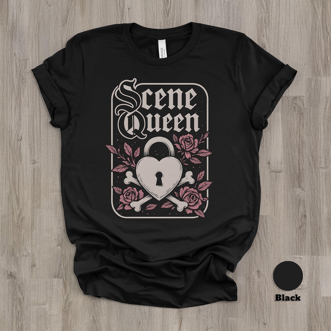 Scene Queen Lock Tee, Millennial Fashion, Alt Clothing, Scenecore Emo ...