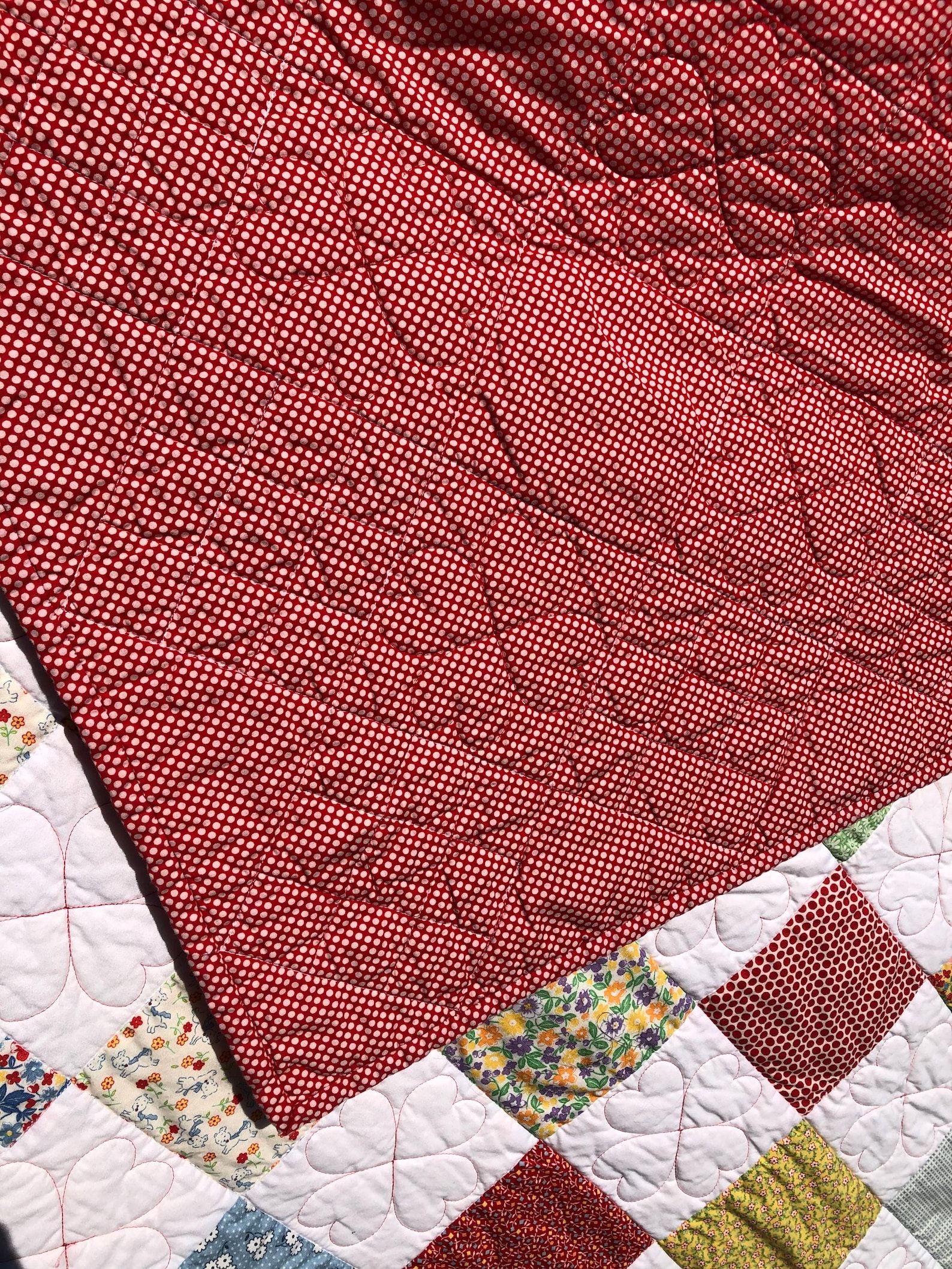 Diamond Patch- 30’s Playtime Nostalgic Prints - Red, Yellow, Blue ...