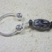 Key Ring, Silver, Glass Beaded, Artisan Lampwork Glass, Hand Crafted ...