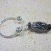 Key Ring, Silver, Glass Beaded, Artisan Lampwork Glass, Hand Crafted ...