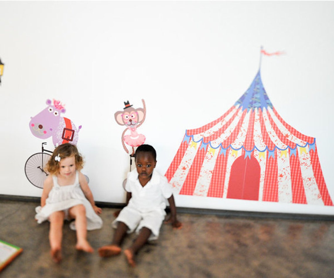 Big Top Circus Tent Reusable Fabric Wall Decals by Pop & Lolli - Etsy