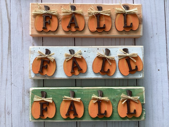 Fall Blocks Tiered Tray Decor Tray Decor Rustic Decor - Etsy