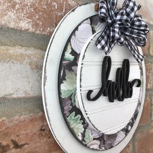 Hello Sign, Round Wood Sign, Farmhouse Sign, Rustic Sign, Farmhouse ...