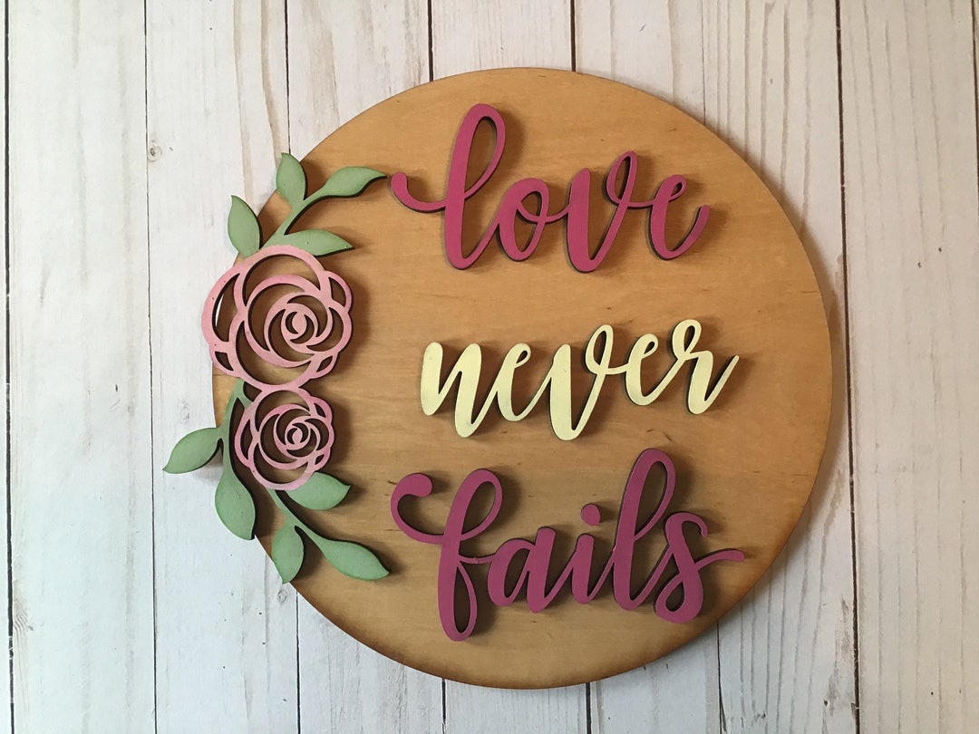 Custom Round Wood Scripture Sign | Laser Cut Floral Decor - Etsy