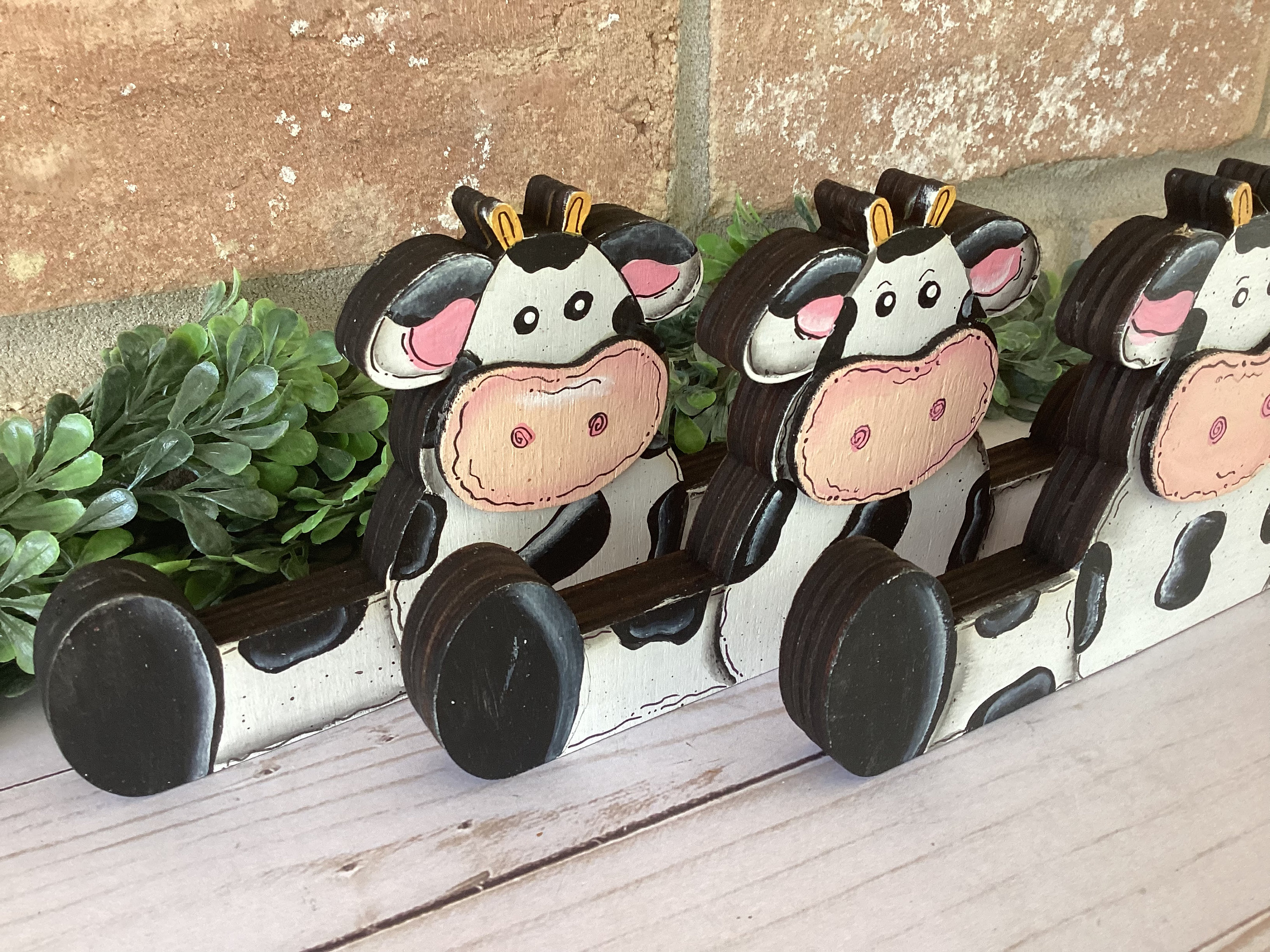 Farmhouse Cow Tiered Tray Decor Shelf Decor Tray Decor | Etsy