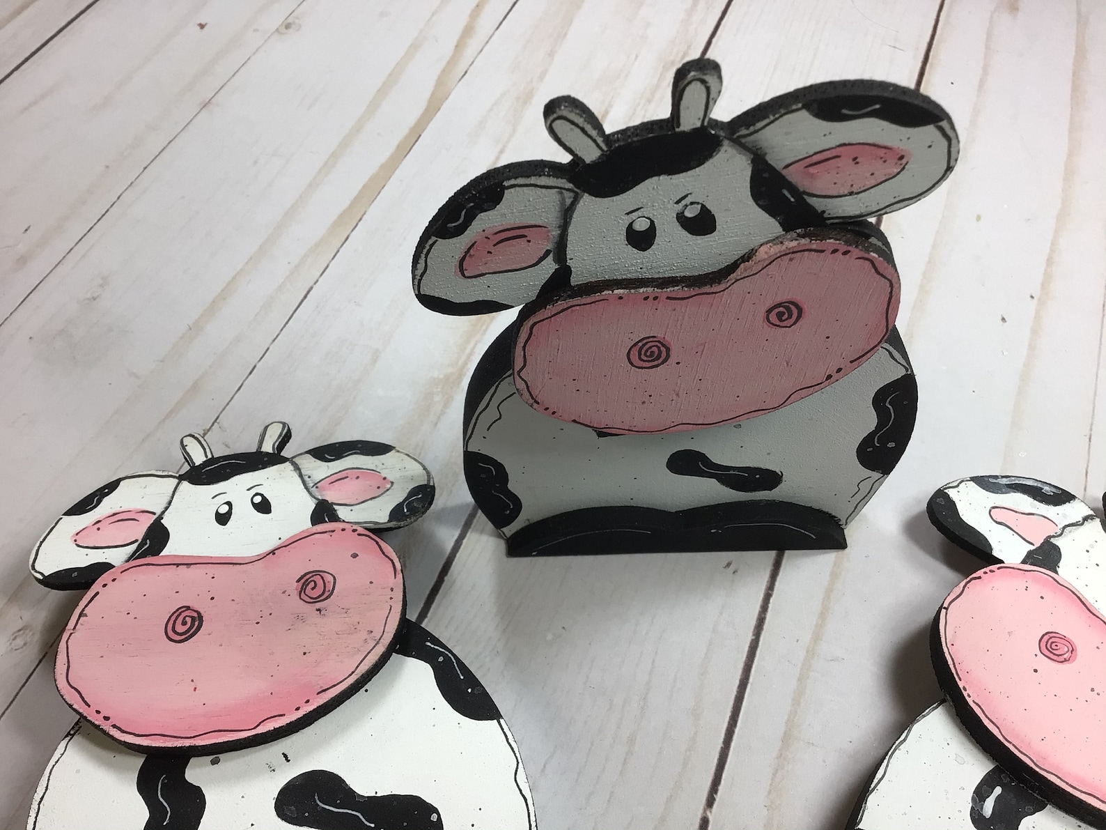 Farmhouse Cow, Tiered Tray Decor, Shelf Decor Tray Decor, Rustic Decor ...