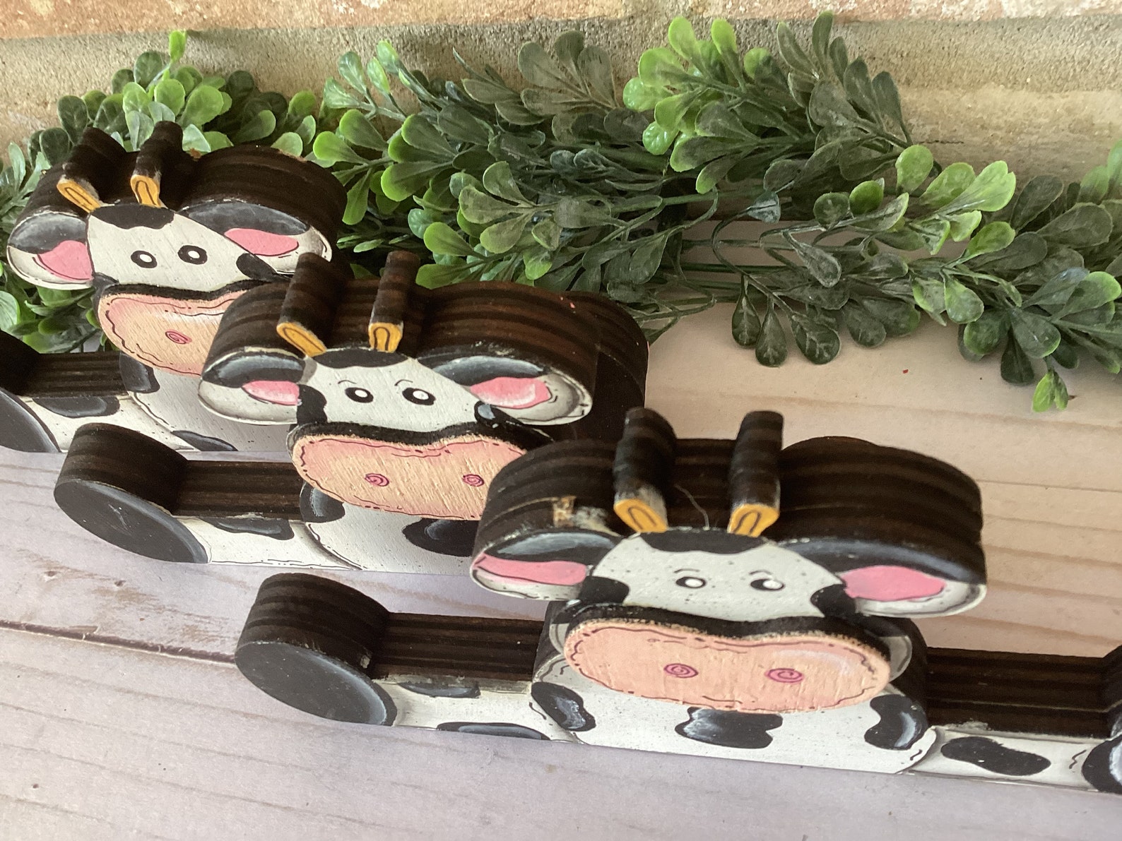 Farmhouse Cow Tiered Tray Decor Shelf Decor Tray Decor | Etsy
