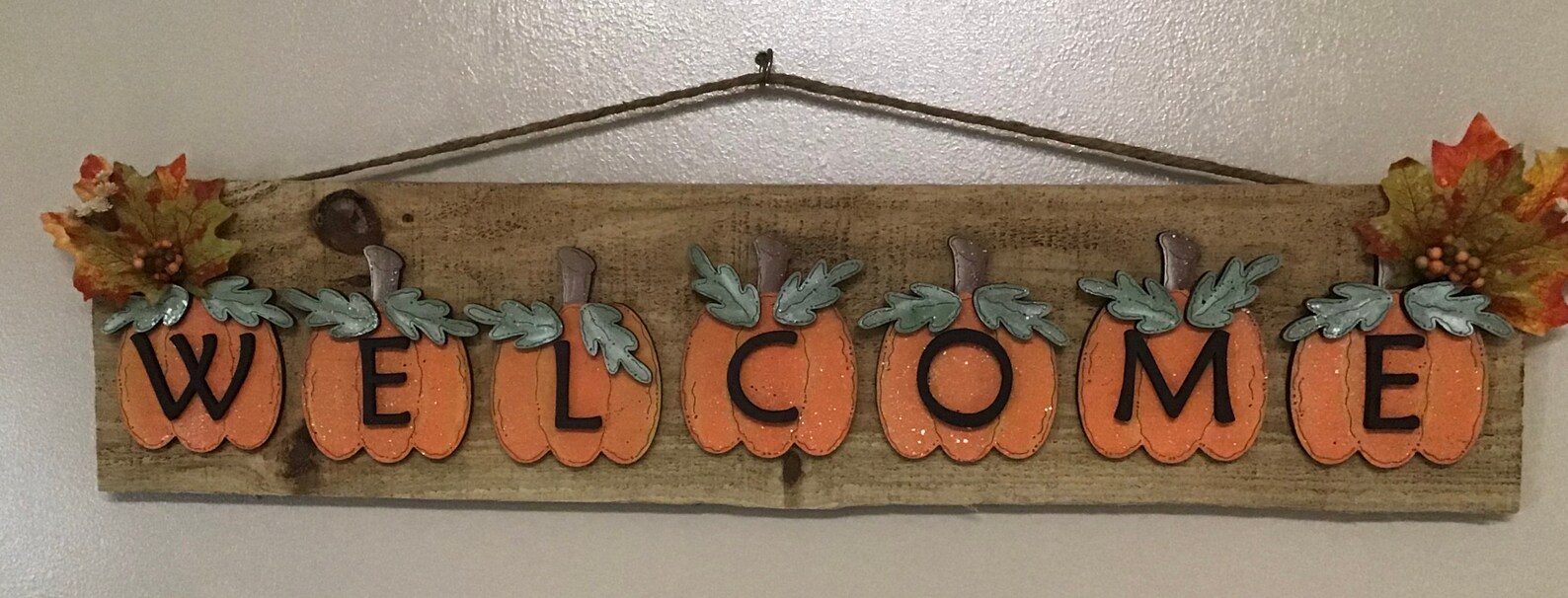 Fall Welcome Sign Fall Pumpkin Sign Rustic Decor Farmhouse - Etsy