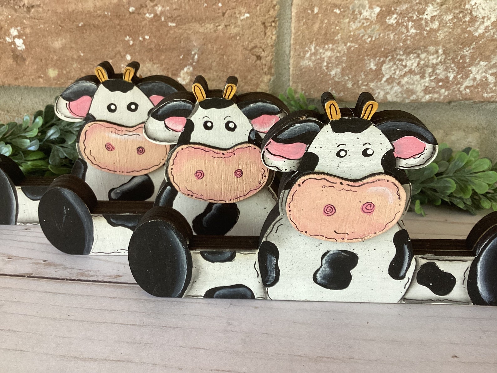 Farmhouse Cow Tiered Tray Decor Shelf Decor Tray Decor | Etsy