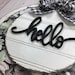 Hello Sign, Round Wood Sign, Farmhouse Sign, Rustic Sign, Farmhouse ...