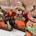 Hand-painted Fall Bear: Rustic Pumpkin Decor - 6" Shelf Sitter - Etsy