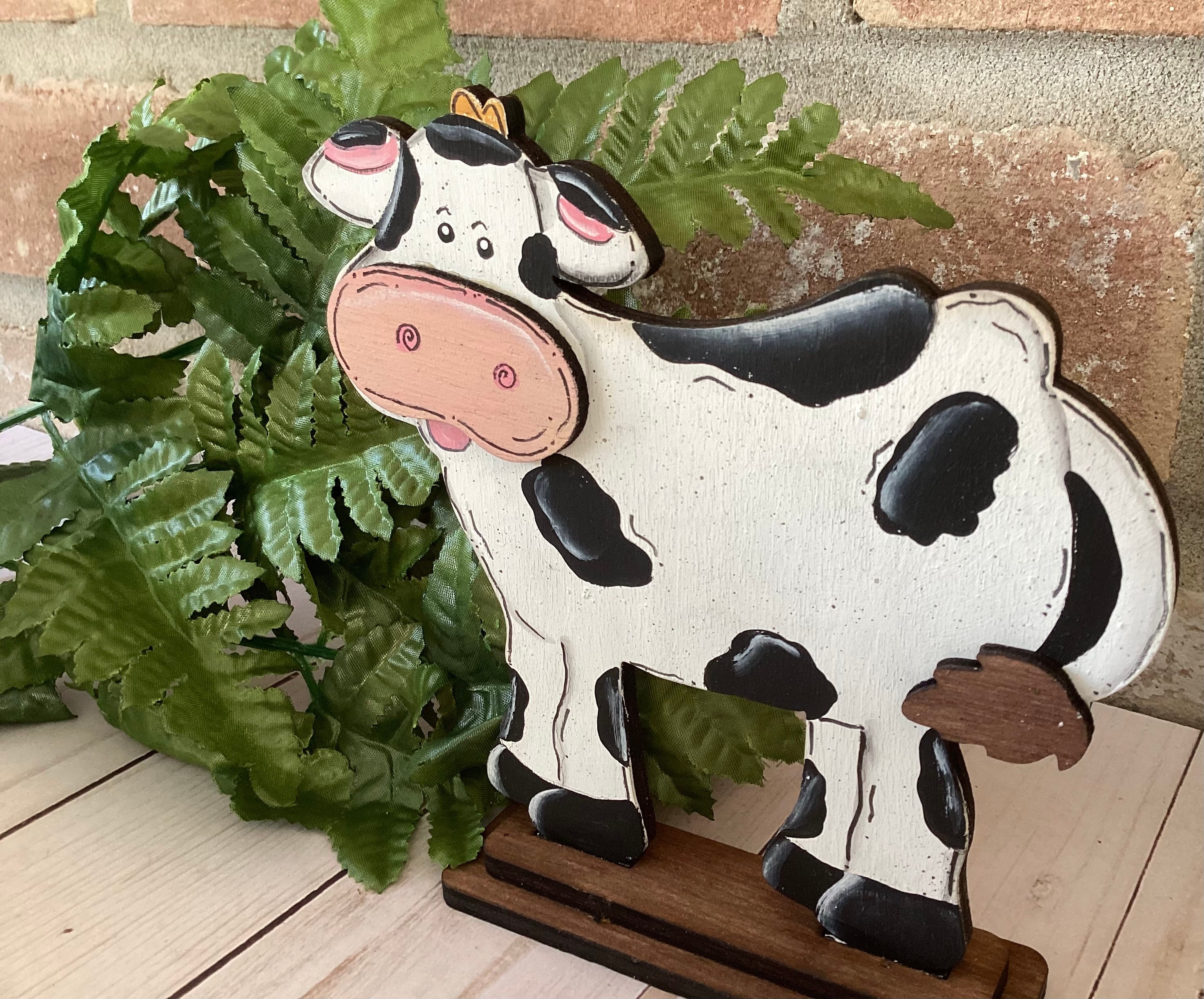 Farmhouse Cow Tiered Tray Decor Shelf Decor Tray Decor - Etsy