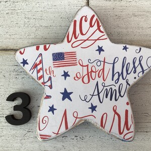 Patriotic Independence Memorial Day Stars, Wood Stars, Independence Day ...