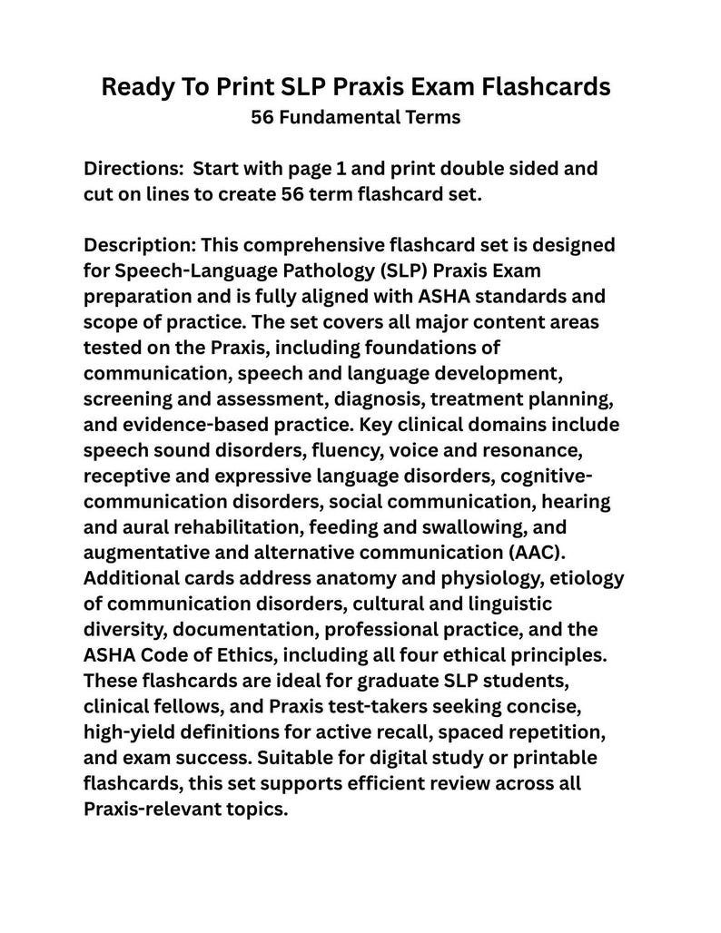2026 SLP Praxis Study System | Practice Test, Flashcards & Study Sheets ...