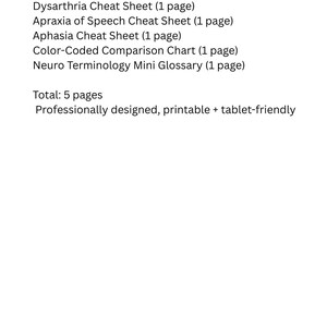 SLP Study Bundle for Apraxia, Aphasia & Dysphasia | Cheat Sheets ...