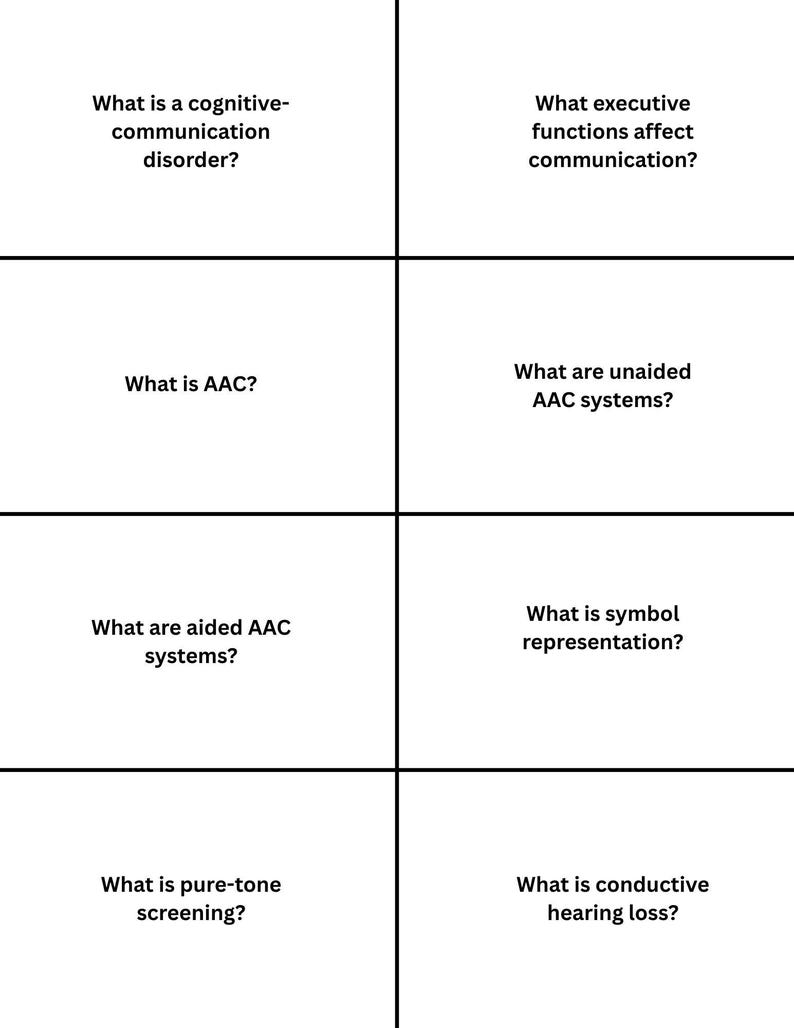 Comprehensive Flashcard Study Set for Speech-language Pathology (SLP ...