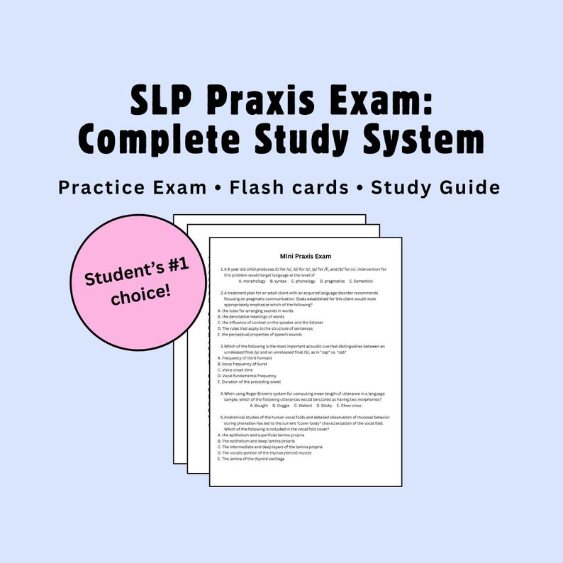 2026 SLP Praxis Study System | Practice Test, Flashcards & Study Sheets ...
