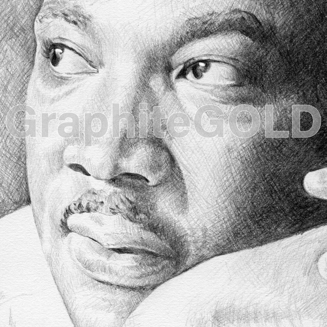 Martin Luther King Jr. Graphite Pencil Drawing - Poster - Original - Etsy