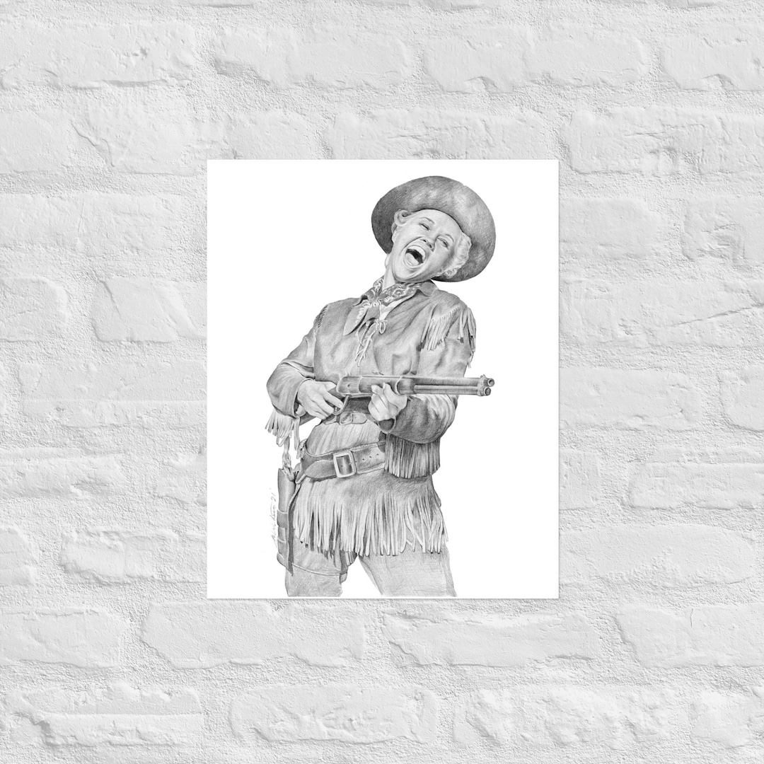 Doris Day - Calamity Jane - Graphite Pencil Drawing Printed Poster - Etsy