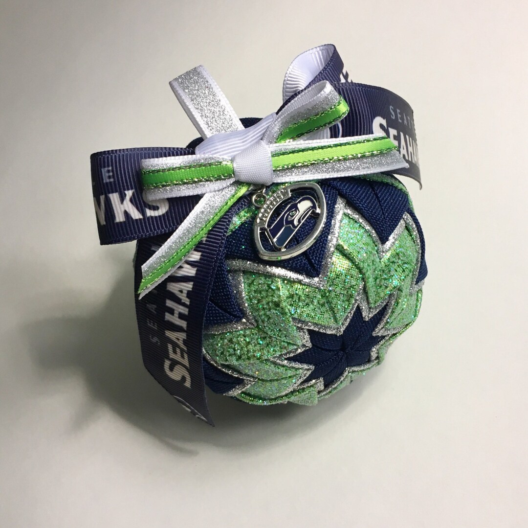 Christmas Tree Ornament Seattle Seahawks Handmade Quilted Christmas ...
