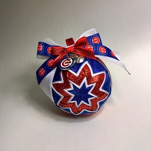 Chicago Cubs Quilted Christmas Ornament - Etsy