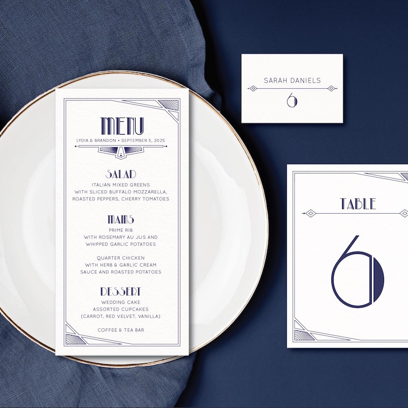 Art Deco Menu - Etsy