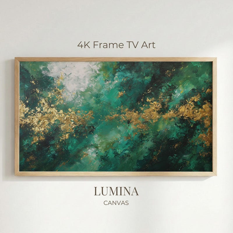 Gold Frame Print Green - Etsy