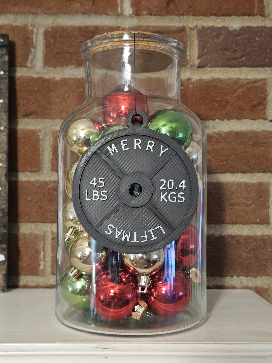 3D Printed "merry Liftmas" Christmas Tree Ornament for Powerlifters ...