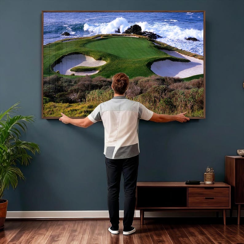 Pebble Beach Golf Course Print, Iconic Hole 7 Coastal Wall Art, Sports ...