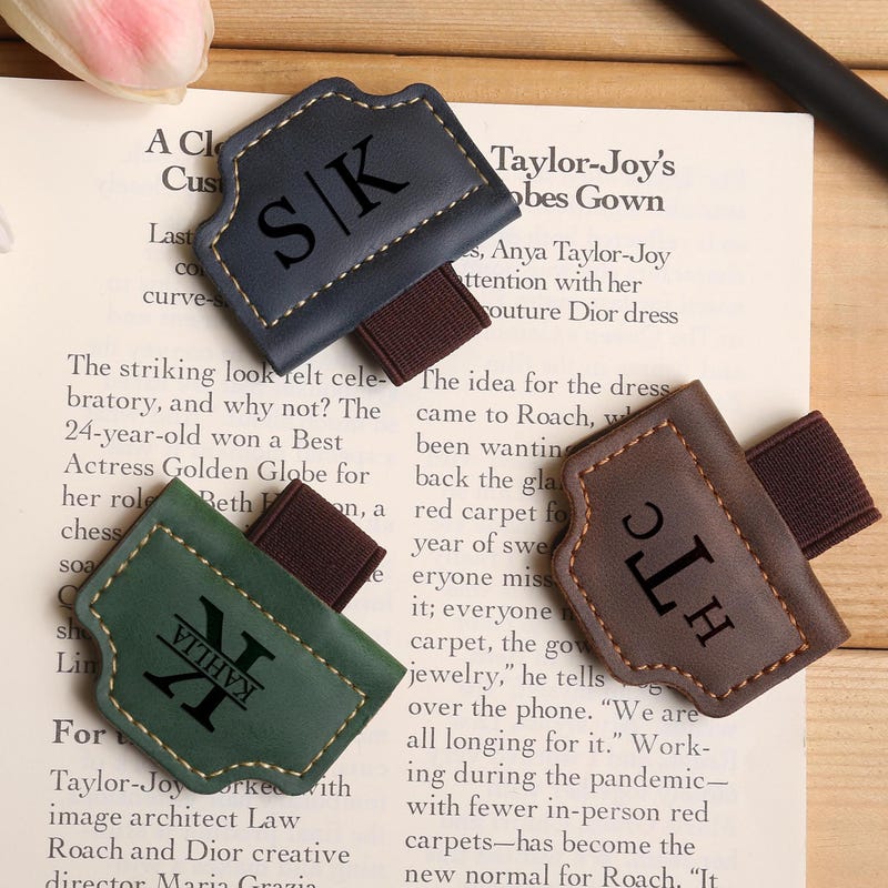 Magnetic Leather Bookmark - Etsy