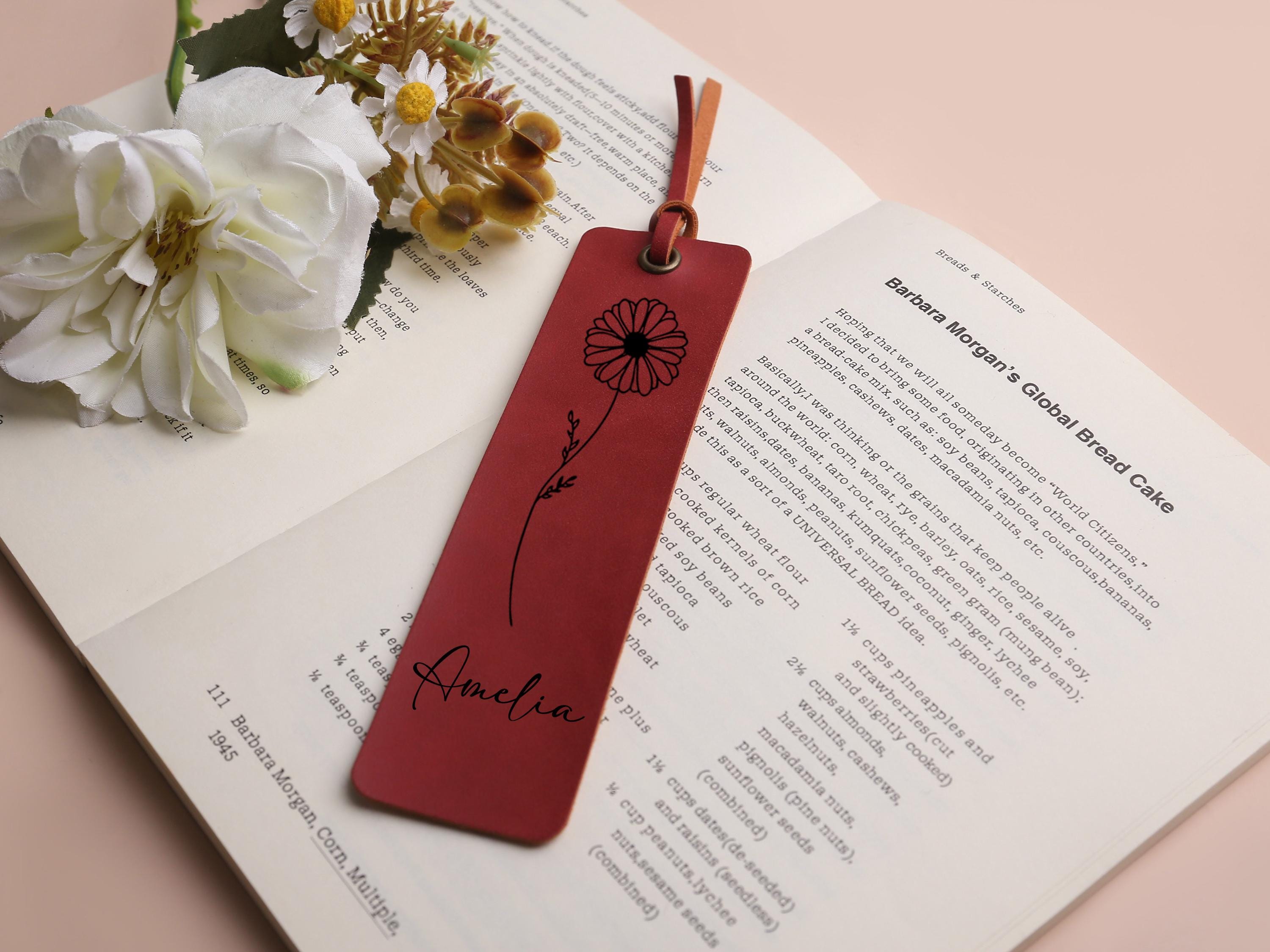 Personalized Leather Bookmark,custom Name Bookmark,gift for Readers ...