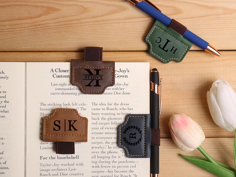 Personalized Magnetic Leather Bookmark,leather Magnetic Bookmark With ...