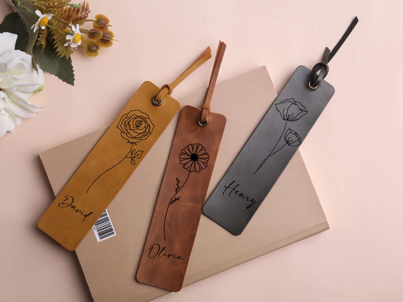 Personalized Leather Bookmark,custom Name Bookmark,gift for Readers ...