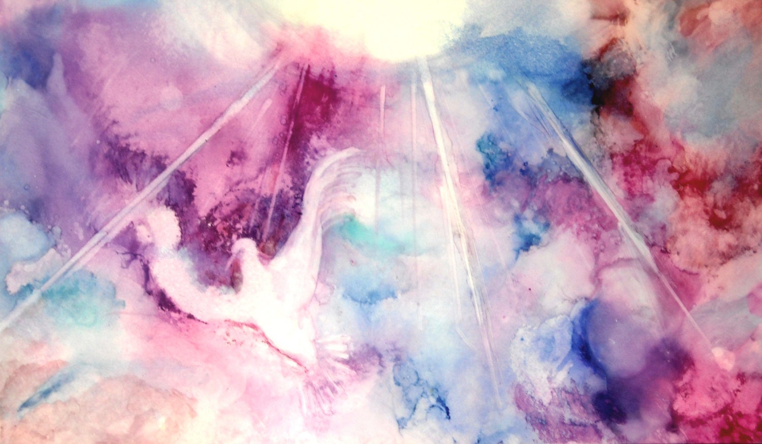 Spiritual Art, Holy Spirit Painting, Abstract Print Wall Art, Christian ...