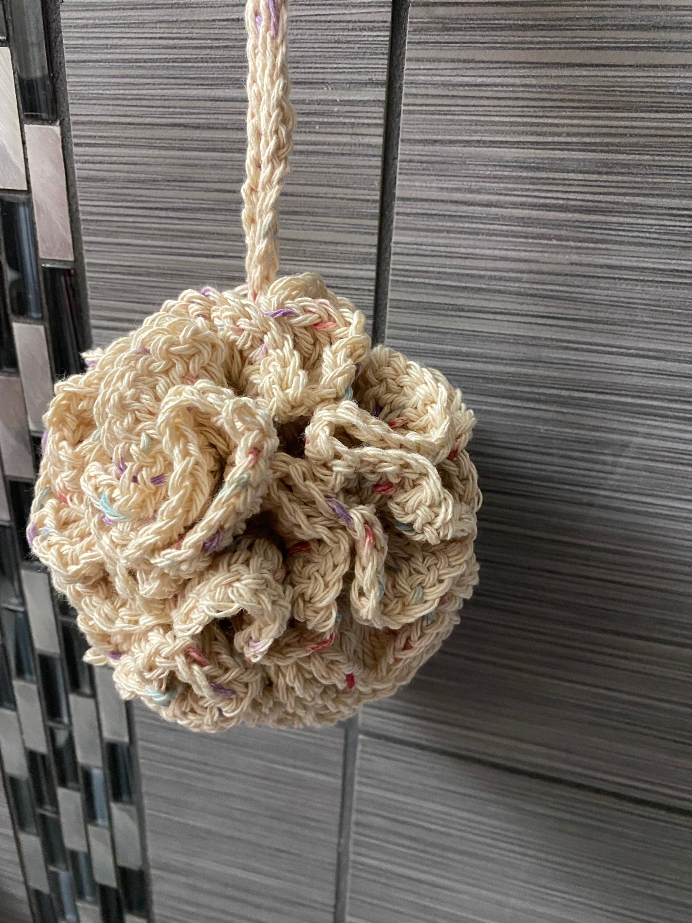 Shower Poof Bath Pouf Plastic Free Bath Pouf Cotton | Etsy