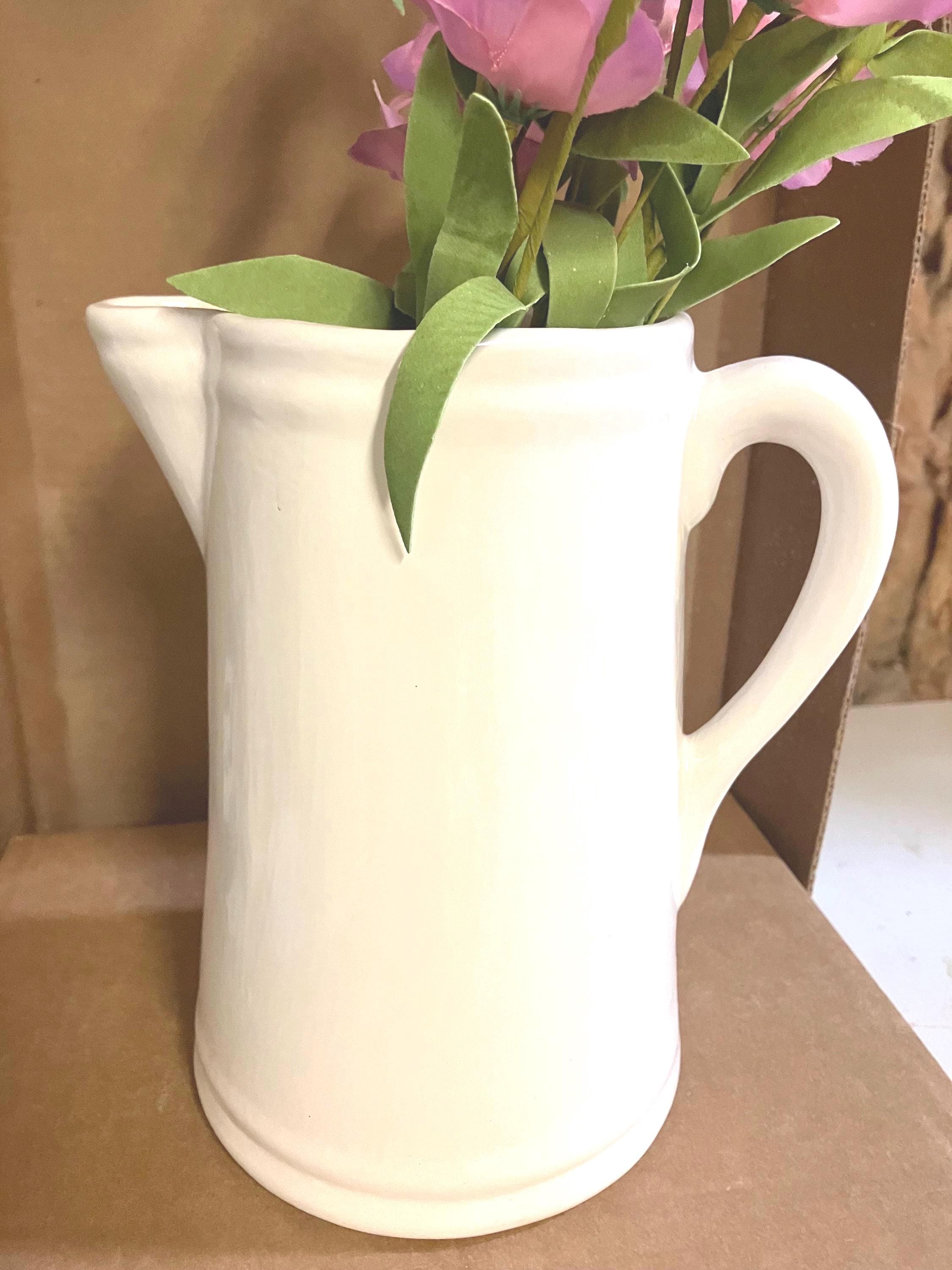 White Old Fashioned Pitcher - Etsy