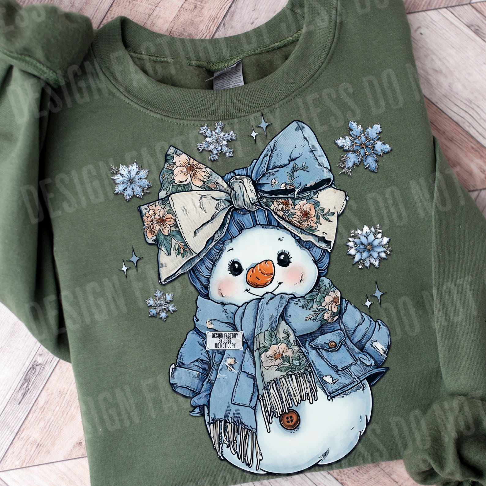 Denim Coquette Cottagecore Snowman Png Denim Snowflake Christmas Png ...