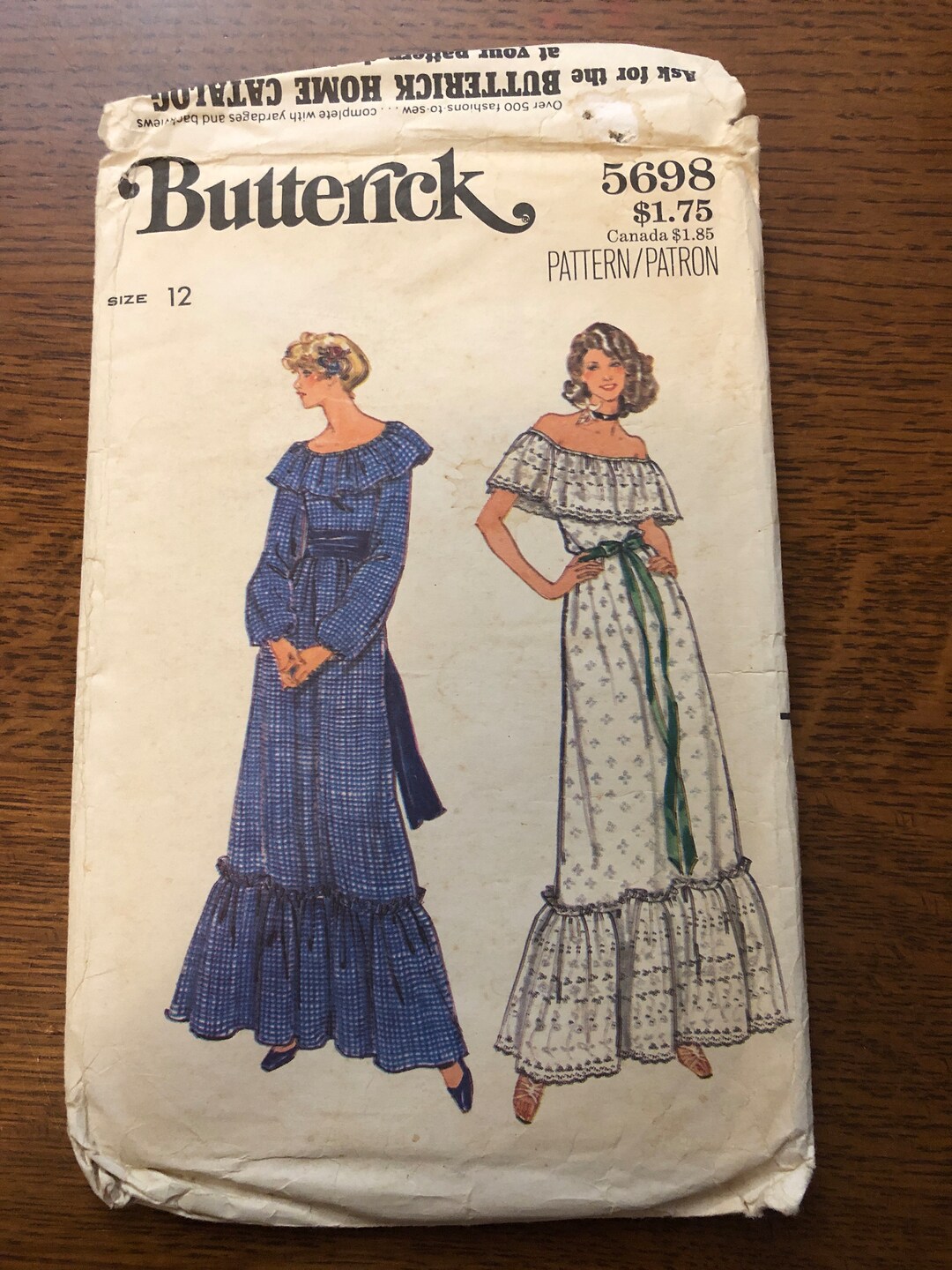 Vintage Butterick, 1970s, Top, Slip and Skirt Pattern, Size 12 ...