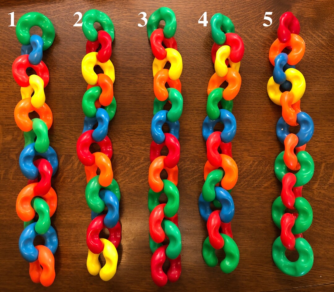 Vintage Plastic Links, Playskool, Toddler Links, Set of 12, Nostalgia ...