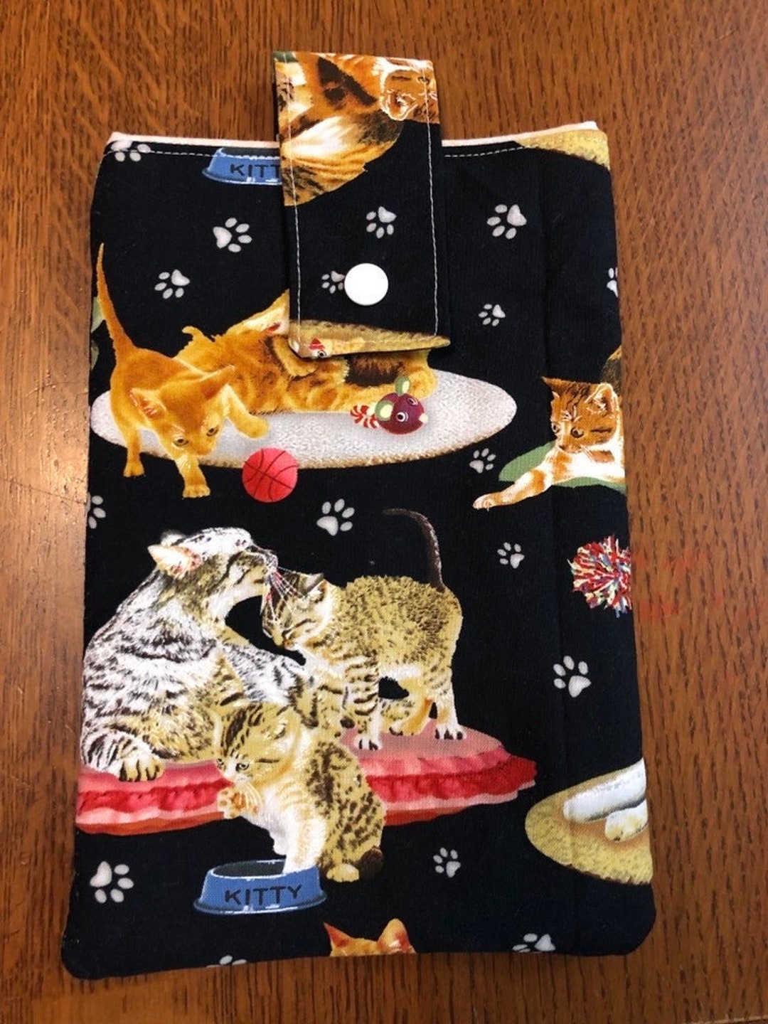 Book Cozy, Tab and Snap Closure, Cats Lovers, Book Protector - Etsy