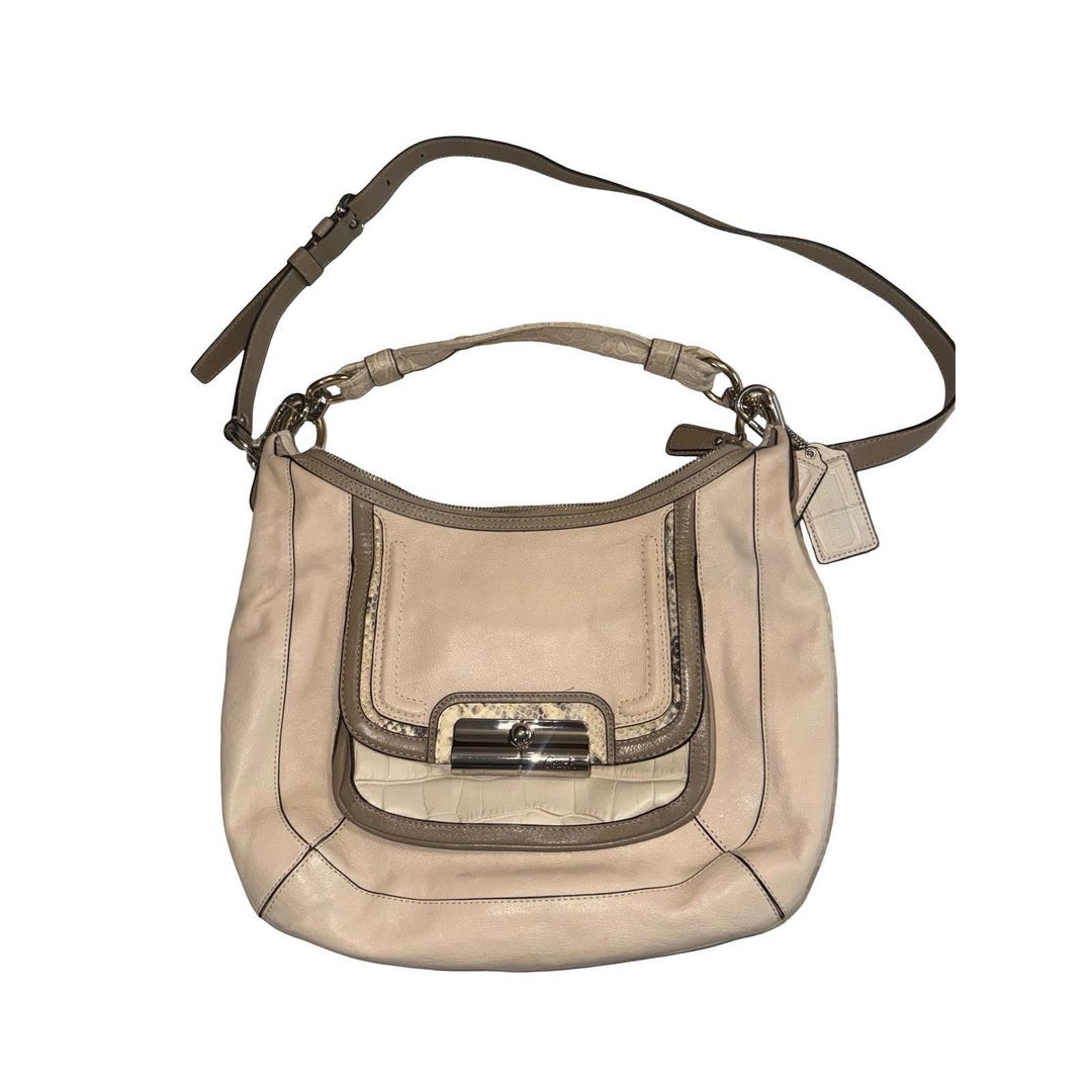 Coach Kristin Spectator Authentic Ivory Leather Hobo Bag 16803 ...