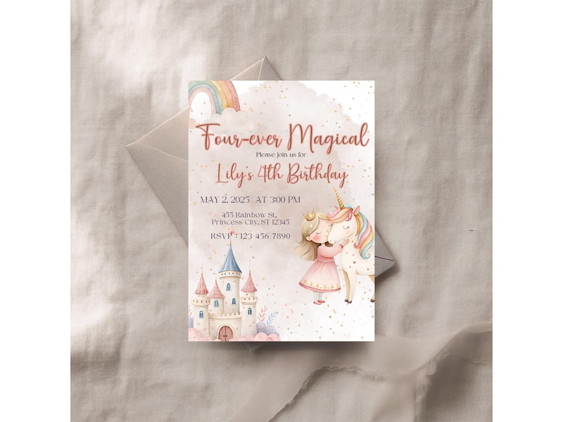 Editable Unicorn Cupcake Toppers: Rainbow Birthday Party Decor (canva ...