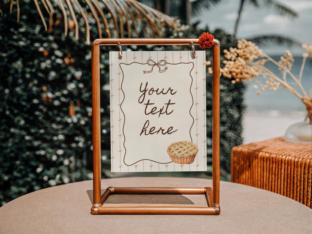 Cutie Pie First Birthday Custom Signs Fall Theme | 8x10 & 5x7 Canva ...