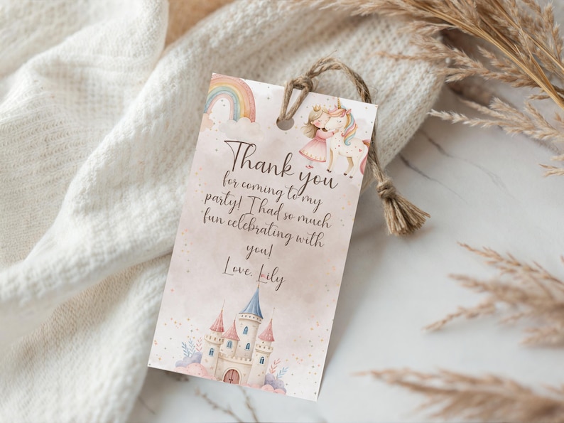 Editable Unicorn Cupcake Toppers: Rainbow Birthday Party Decor (canva ...