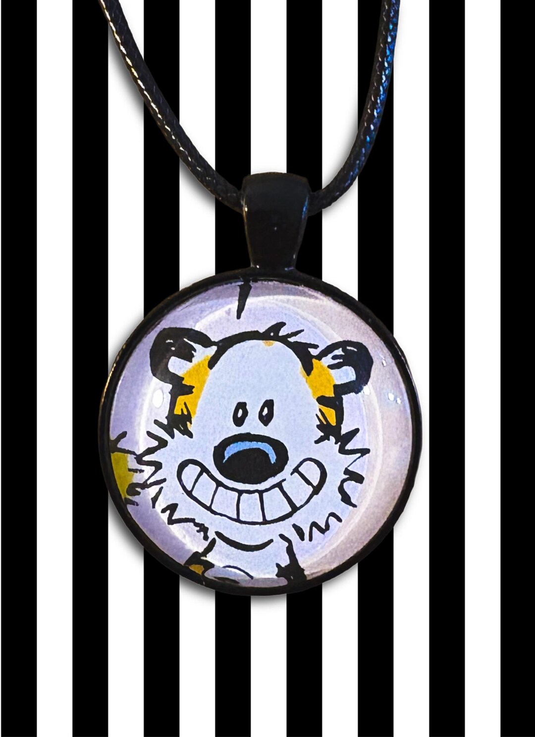 Calvin and Hobbes Comics Pendant Necklace. Hobbes Character Charm. - Etsy