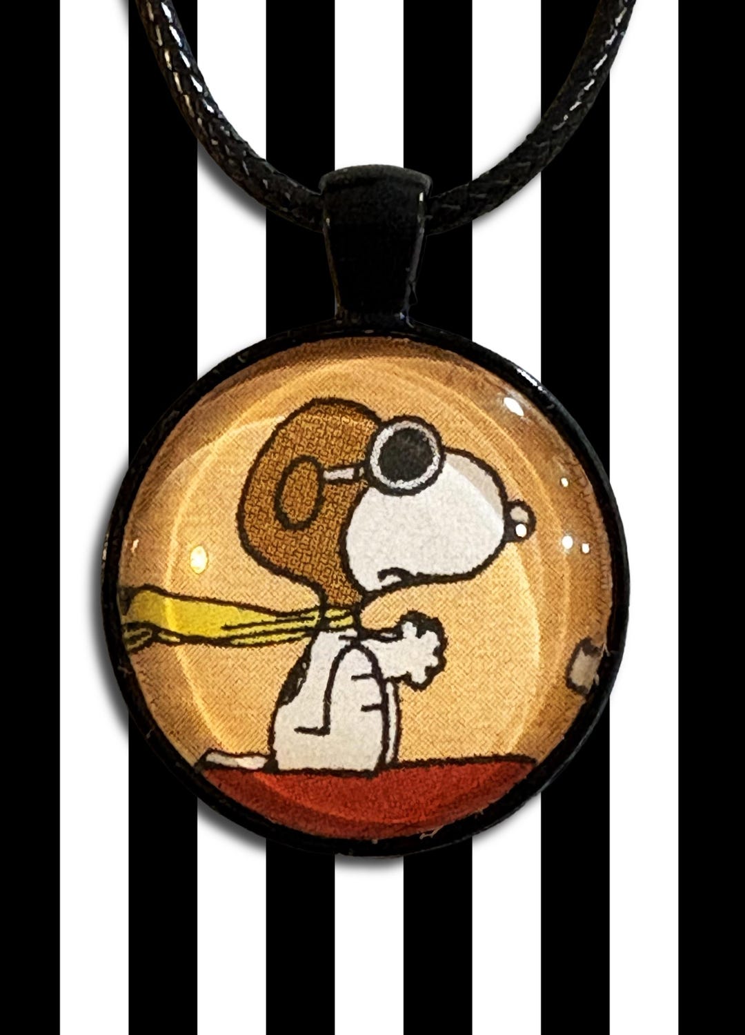 Peanuts Comics Pendant Necklace. Snoopy Red Baron Charm. - Etsy